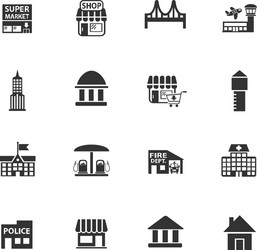 Infrastructure icon set Royalty Free Vector Image