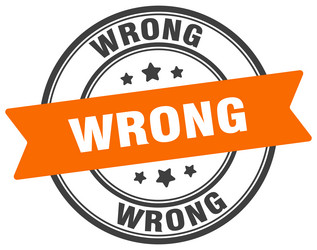 Wrong stamp label on transparent background Vector Image