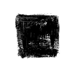 Black rough edge box isolated on white background Vector Image