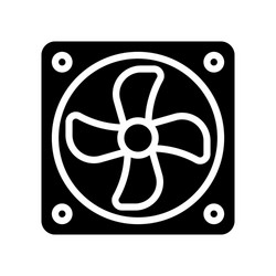 Exhaust fan isolated solid style icon Royalty Free Vector
