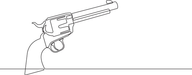 Gun revolver handgun six shooter pistol Royalty Free Vector