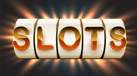 Golden slot machine wins the jackpot casino Vector Image