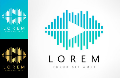 Audio Stereo Waveform Logo Vector Images (over 1,800)
