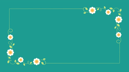 Floral botanical frame template rectangular Vector Image