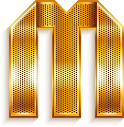 M golden letter Royalty Free Vector Image - VectorStock