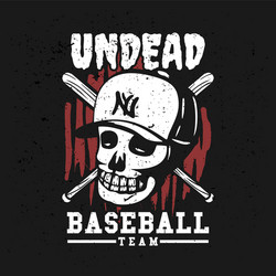 Skull baseball logo Royalty Free Vector Image - VectorStock