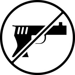 No weapons sign line style icon Royalty Free Vector Image