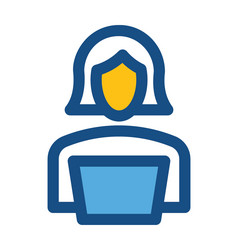 Receptionist line icon Royalty Free Vector Image