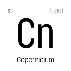 Copernicium cn periodic table element Royalty Free Vector