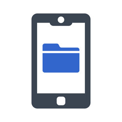 Mobile folder icon Royalty Free Vector Image - VectorStock