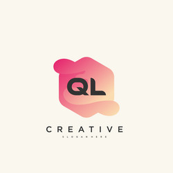 Ql initial letter logo icon design template Vector Image
