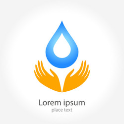 Drop water pure shapes symbol design icon Vector Image