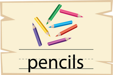 Pencil Flashcard Vector Images (over 160)