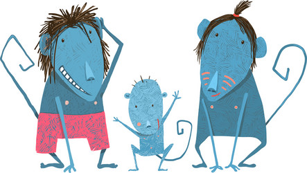 Monkey Cartoon Mother Vector Images (over 130)