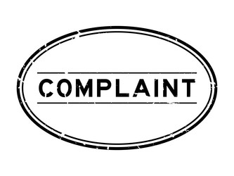 Grunge blue complaint word rubber seal stamp Vector Image