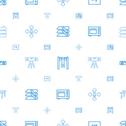 Horizontal icons pattern seamless white background