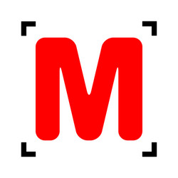 Letter m sign design template element Royalty Free Vector