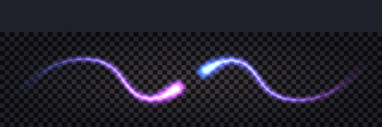 Cyberpunk light trails effect neon streaks Vector Image