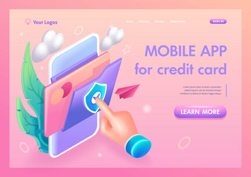 3d isometric cartoon mobile application Royalty Free Vector