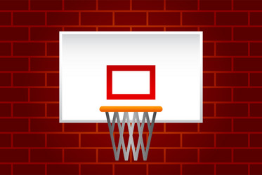 Cartoon basketball and net Royalty Free Vector Image