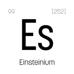 Einsteinium es periodic table element Royalty Free Vector