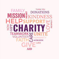 Concept charity and donation background Royalty Free Vector