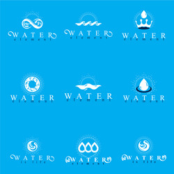 Fresh mineral water design emblems like Royalty Free Vector
