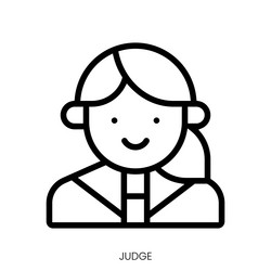 Judge icon line art style design isolated Vector Image