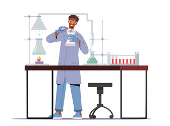 Confused scientist man Royalty Free Vector Image