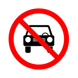 No car sign parking traffic Royalty Free Vector Image