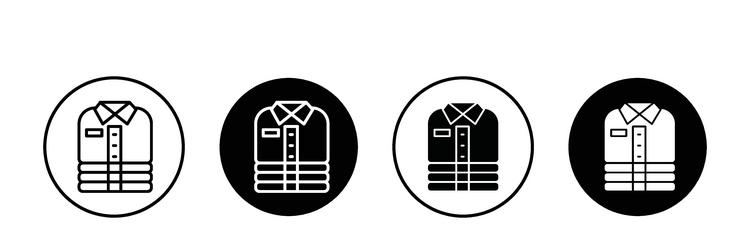 Stack of folded shirts icon set laundry clothing Vector Image