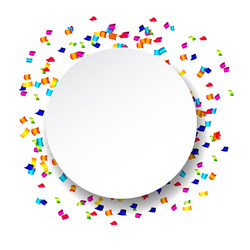 Abstract confetti background with polka dot Vector Image