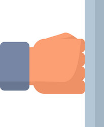 Team fist icon flat style Royalty Free Vector Image