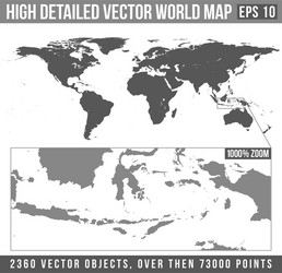 Detailed high resolution accurate map Royalty Free Vector
