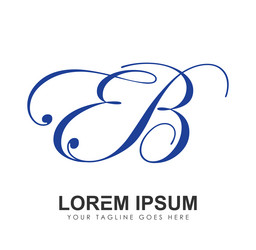 Initial monogram logo letters eb Royalty Free Vector Image