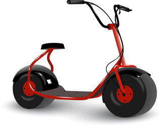 Realistic electric kick scooter two wheel Vector Image