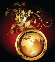 World floral Royalty Free Vector Image - VectorStock