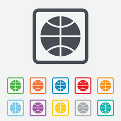 Basketball court and hoop Royalty Free Vector Image