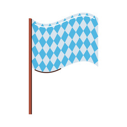Oktoberfest flag in pole Royalty Free Vector Image