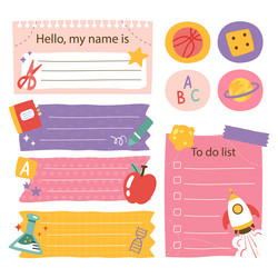 Notebook Sticker Label Kids Vector Images (over 520)