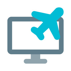 Monitoring the online flight booking process Vector Image