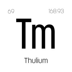 Thulium tm periodic table element Royalty Free Vector Image