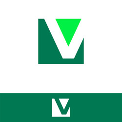 V dots logo design template hexagon icon Vector Image