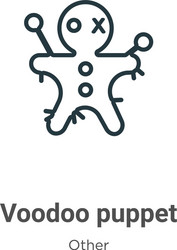 Puppet show outline icon thin line black Vector Image