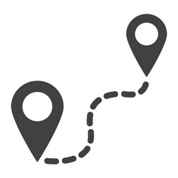 Distance icon location road route gps Royalty Free Vector