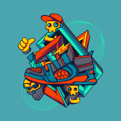 Modern shoes geometry arrow Royalty Free Vector Image