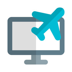 Monitoring the online flight booking process Vector Image
