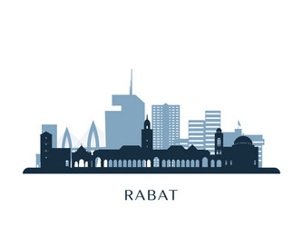 Golden logo rabat skyline silhouette Royalty Free Vector