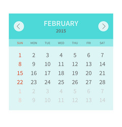February 2013 calendar Royalty Free Vector Image