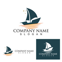 Silhouette dhow logo design traditional Royalty Free Vector